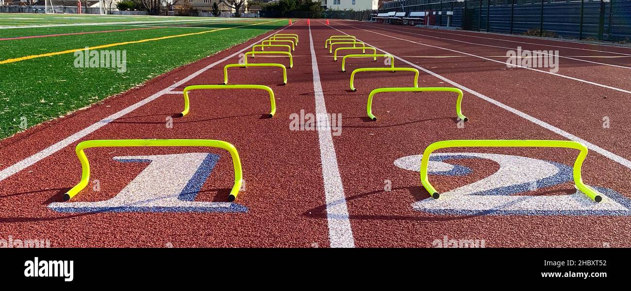 Hurdles track no people hi-res stock photography and images - Alamy