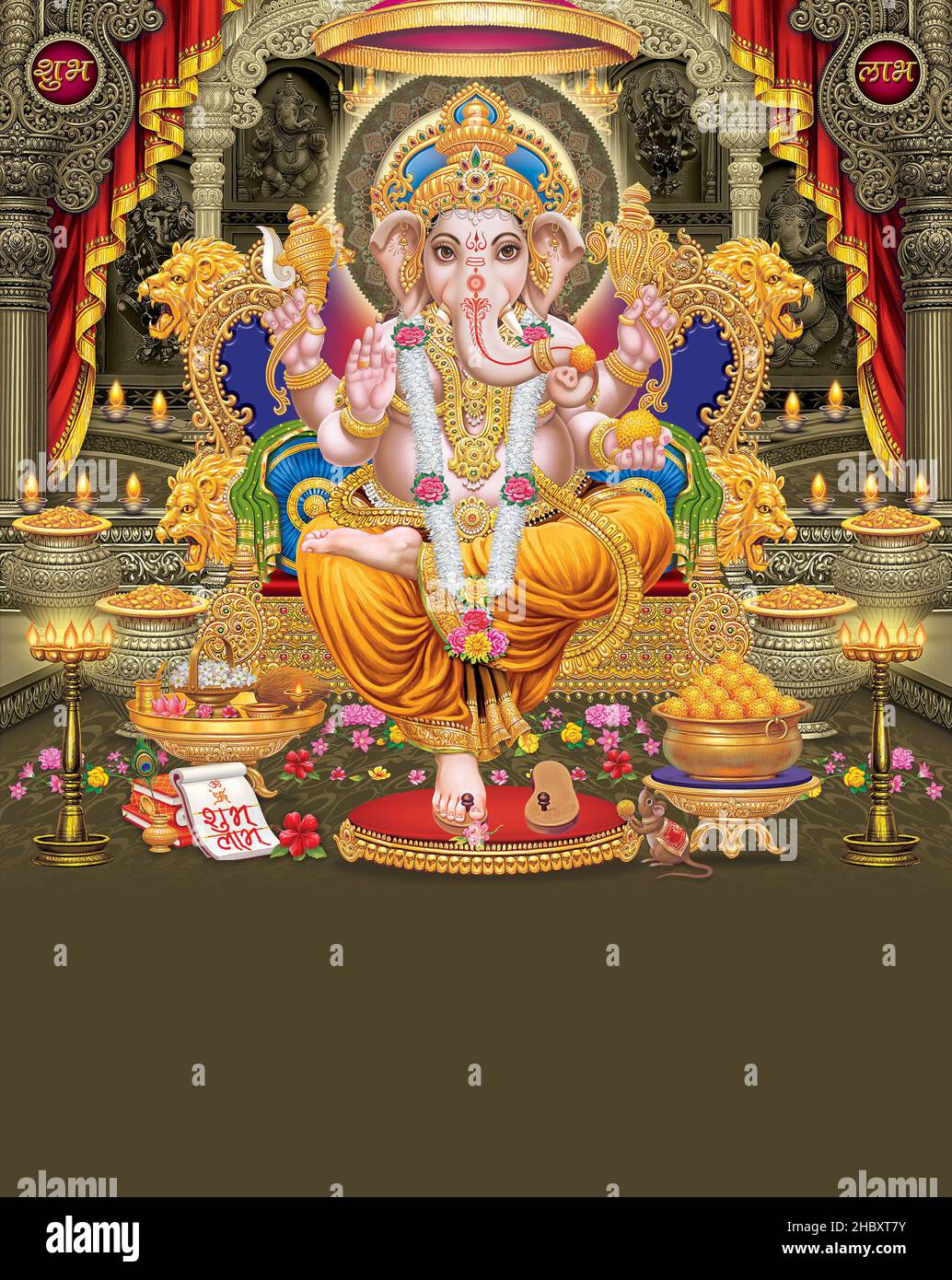 Lord Ganesha with colorful background wallpaper , God Ganesha poster ...