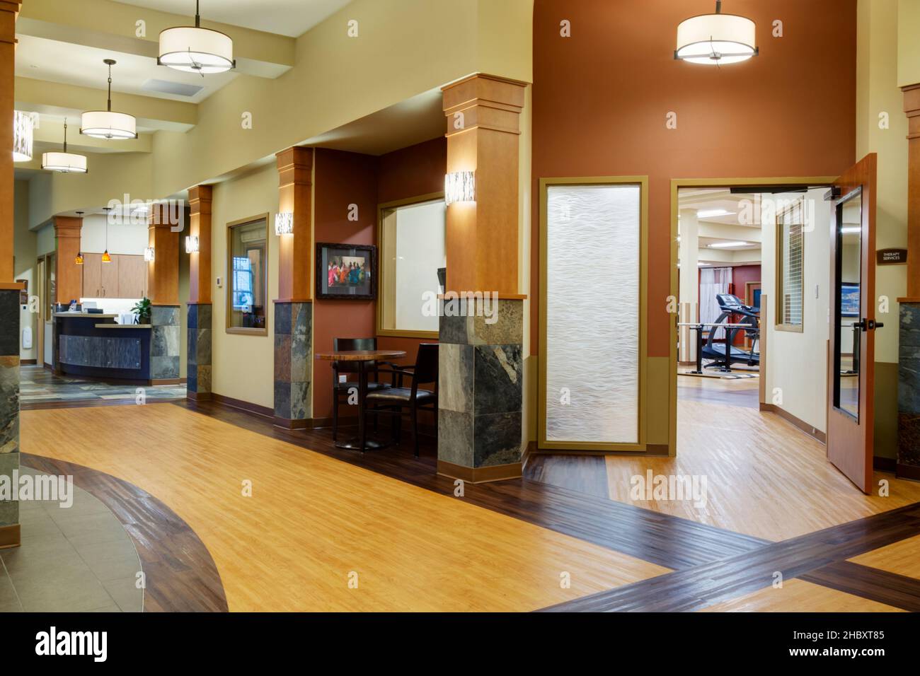 An assisted living and care home for seniors, modern building Stock ...