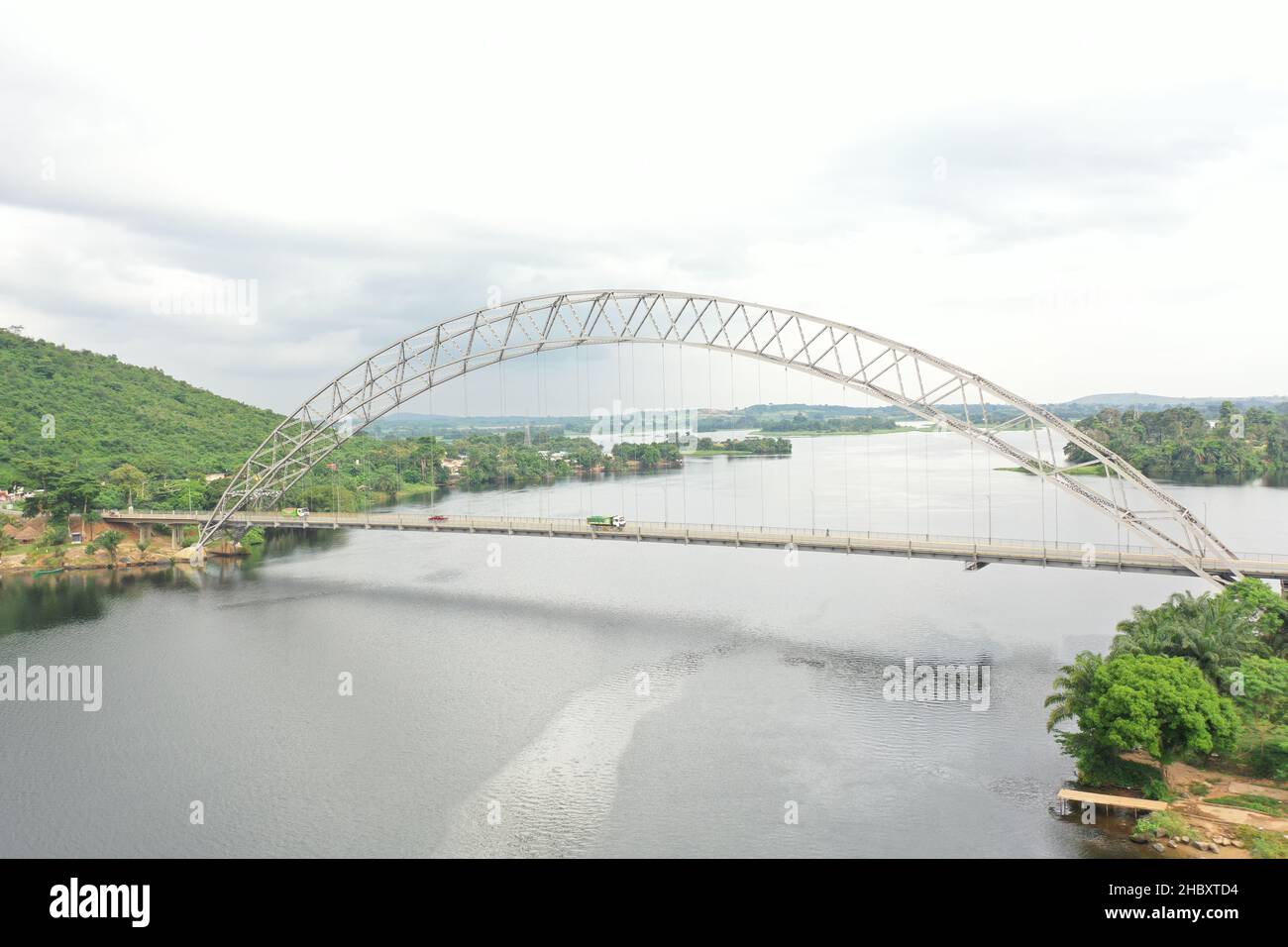 A beautiful shot of the Adomi Bridge in Ghana Stock Photo - Alamy