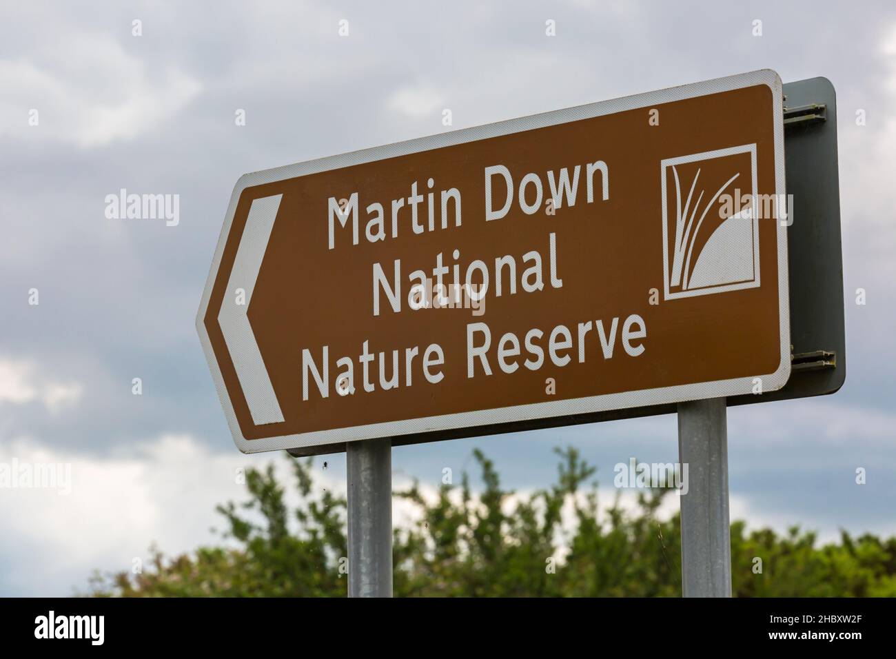Martin down nature reserve sign hi-res stock photography and images - Alamy