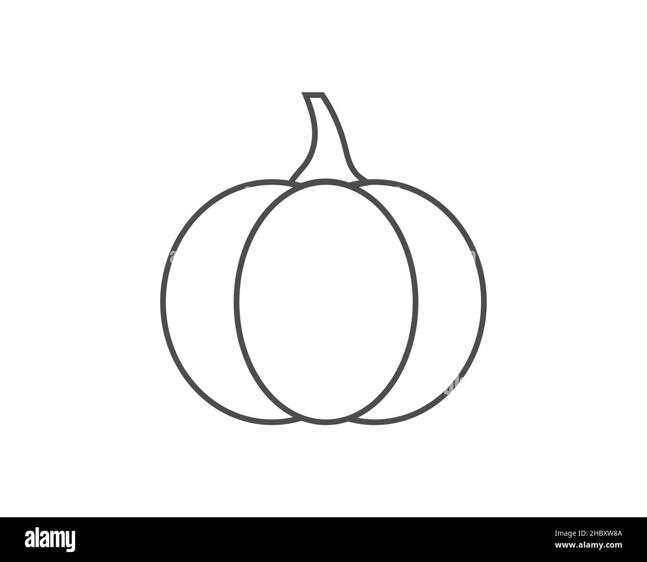 Linear icon pumpkin fruit Stock Vector Images - Alamy