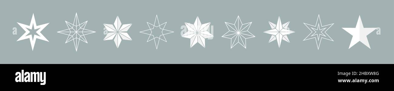 Christmas winter white stars border. Vector illustration Stock Vector ...