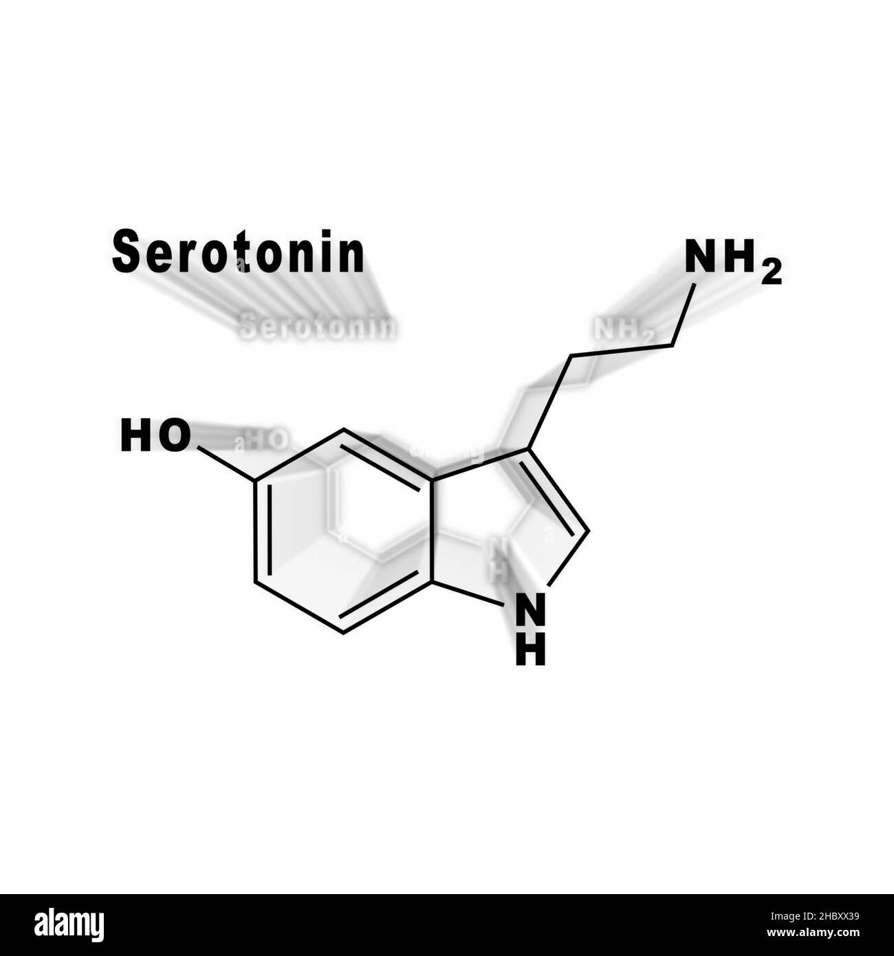 Serotonin Chemical Structure 3d