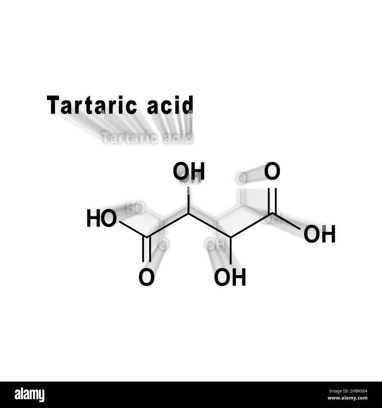 Tartaric acid, Structural chemical formula on a white background Stock ...