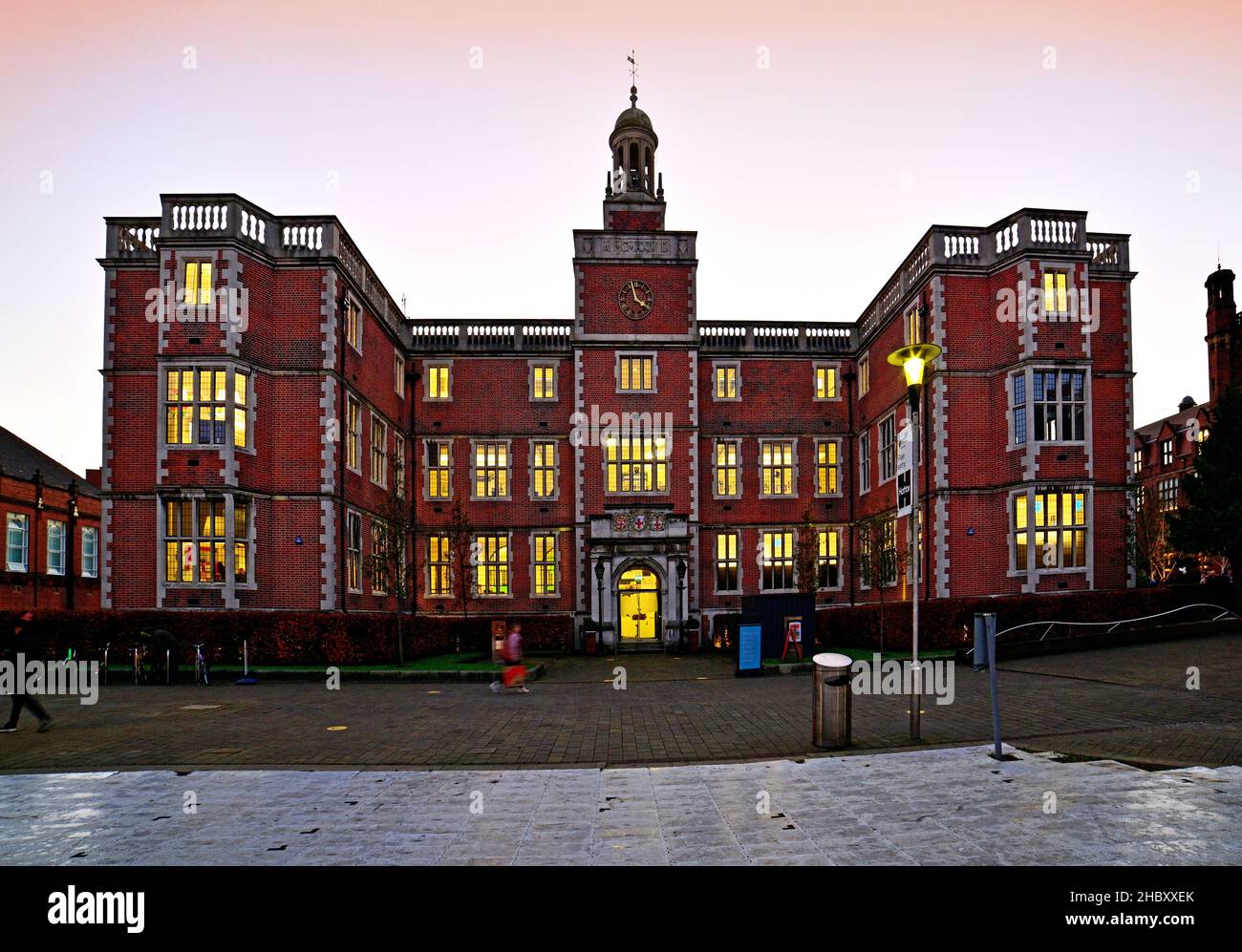 Newcastle University Campus Union Buildings at twilight Stock Photo - Alamy