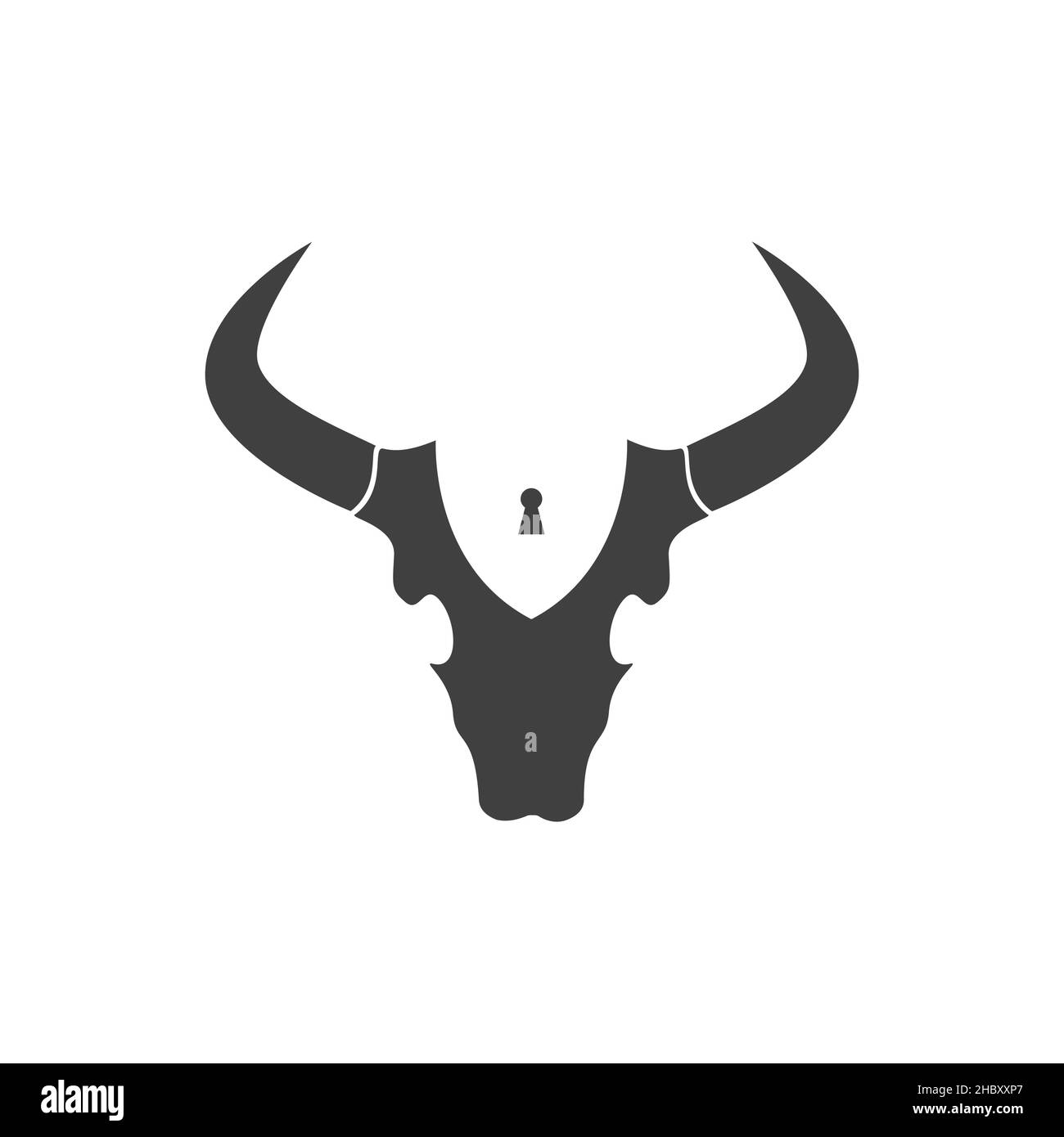cow skull with shield logo design vector graphic symbol icon sign ...