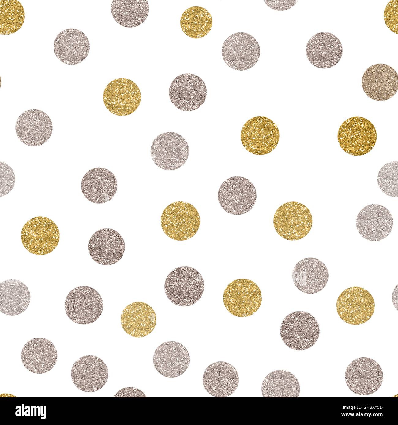 Gold glitter polka dots on white seamless backdrop hi-res stock ...