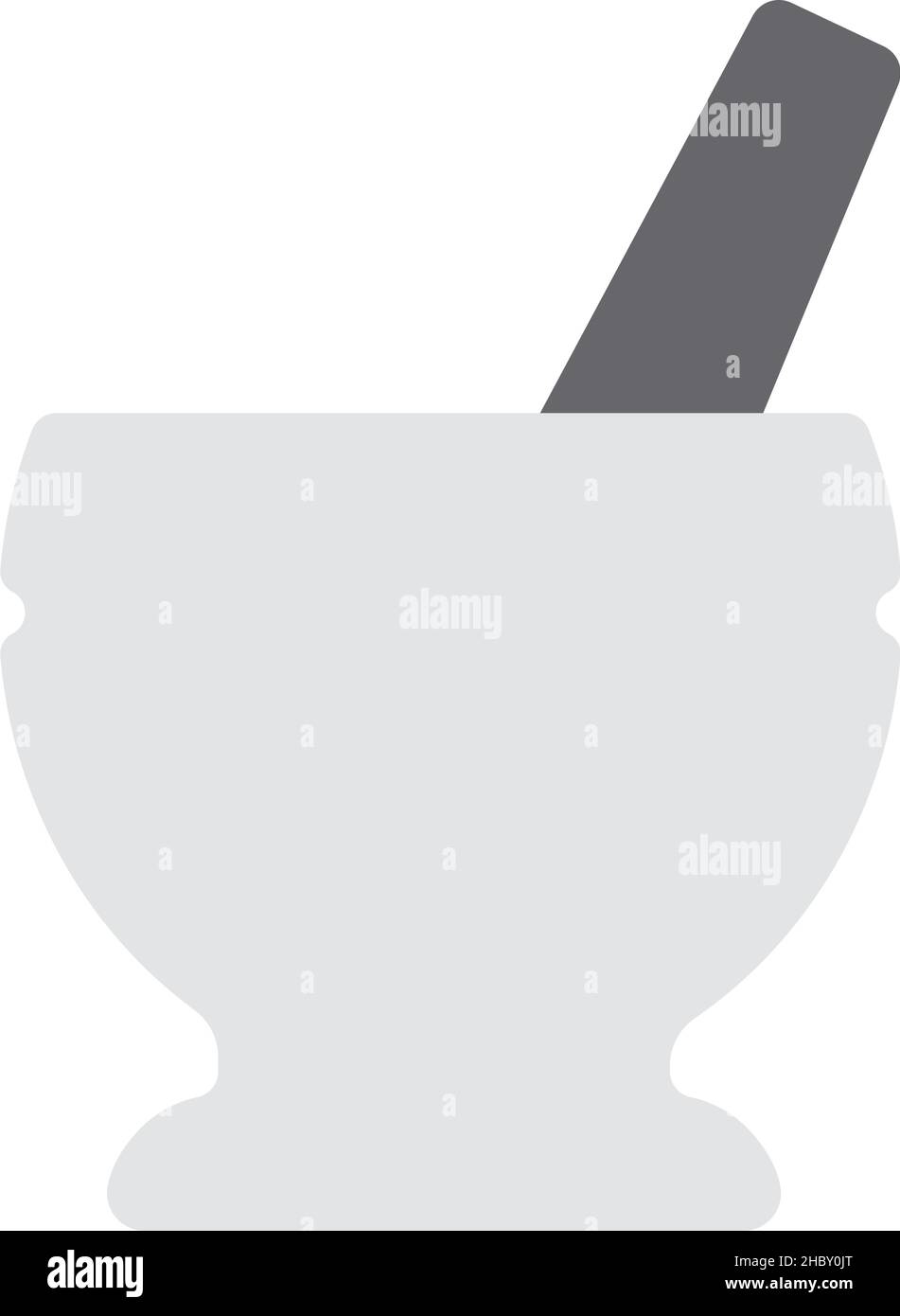 Icon Of Chemistry Mortar. Flat Color Design. Vector Illustration Stock ...