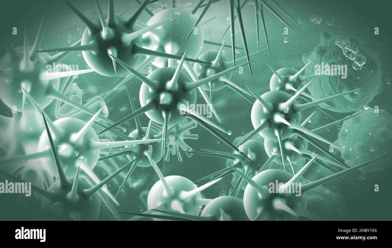 3d illustration - Concept of Cancer Cell in human body Stock Photo - Alamy