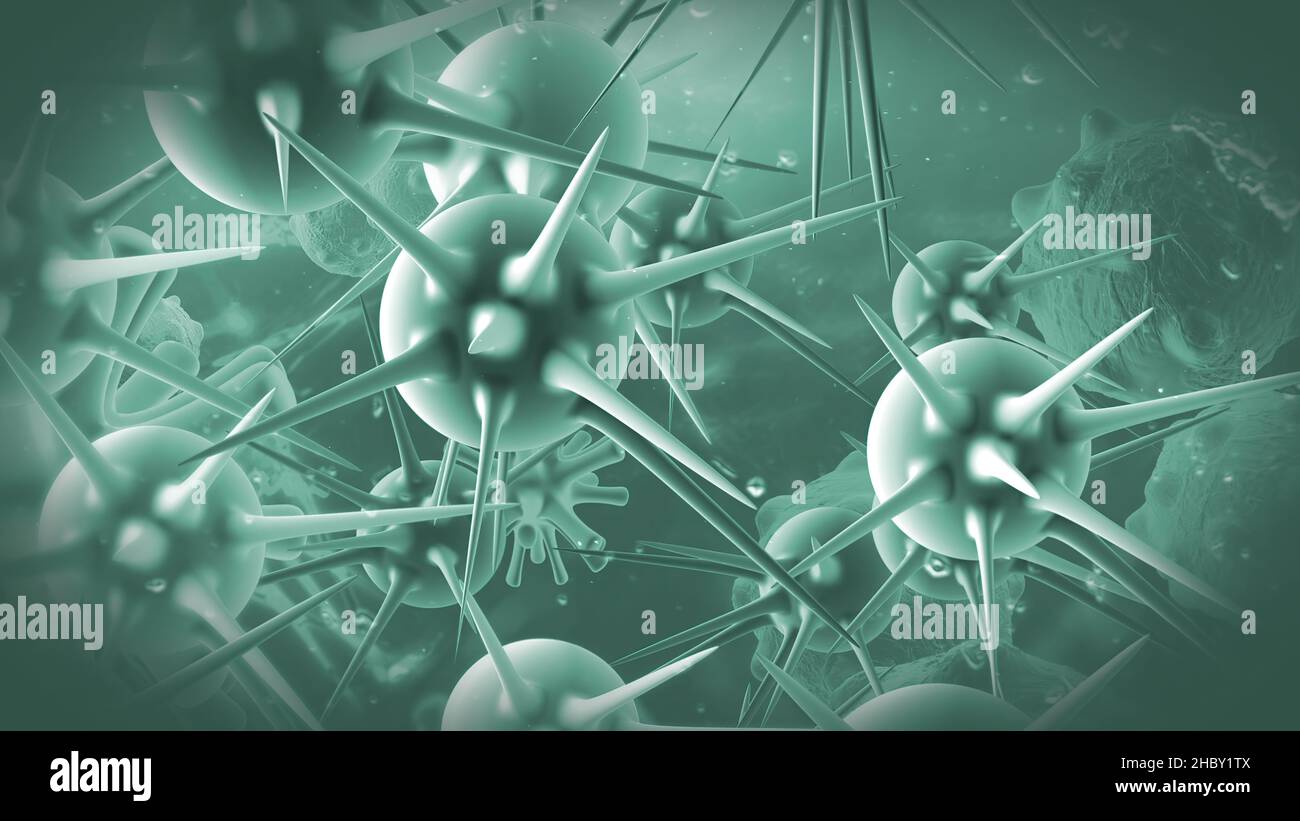3d illustration - Concept of Cancer Cell in human body Stock Photo - Alamy