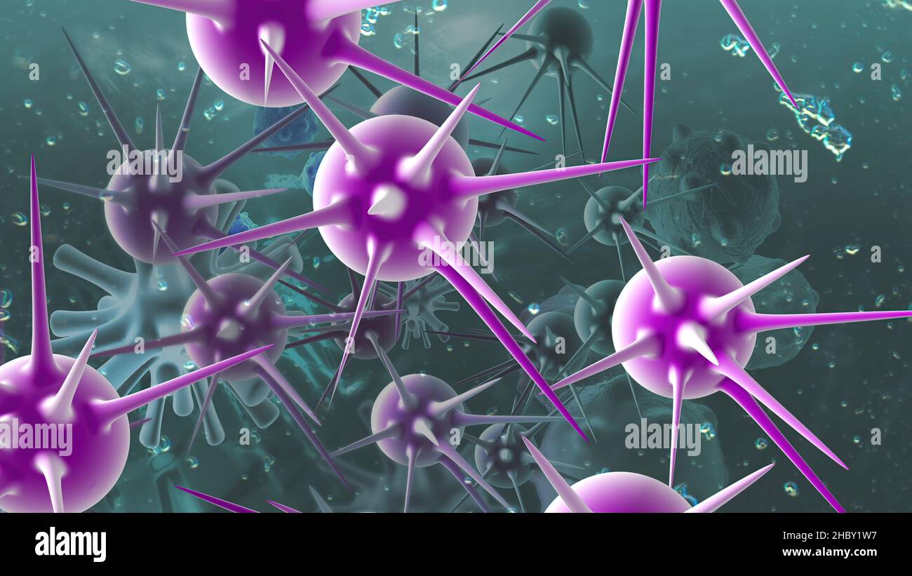 3d illustration - Concept of Cancer Cell in human body Stock Photo - Alamy
