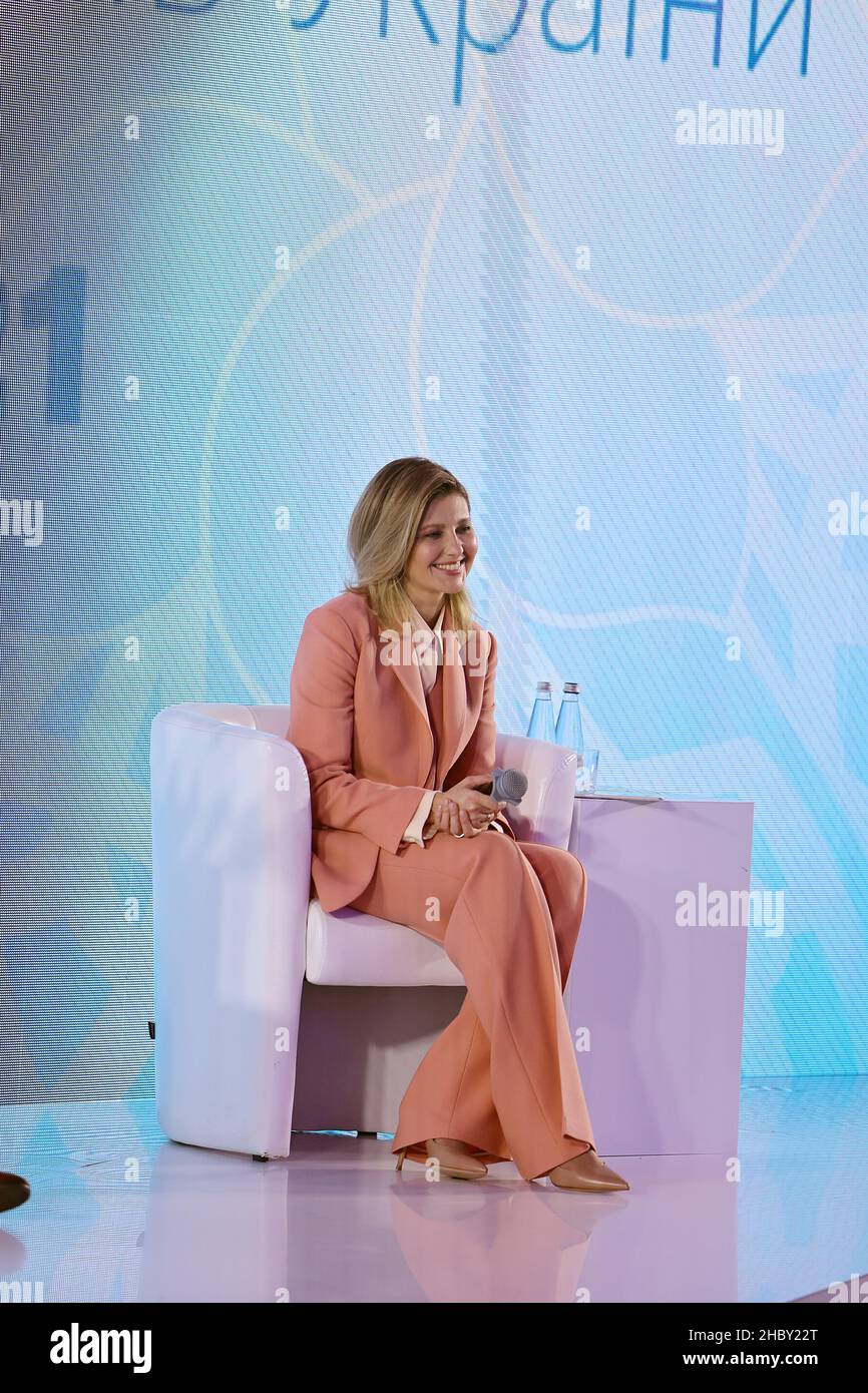 HUTA, UKRAINE - DECEMBER 21, 2021 - Wife of the Ukrainian President ...