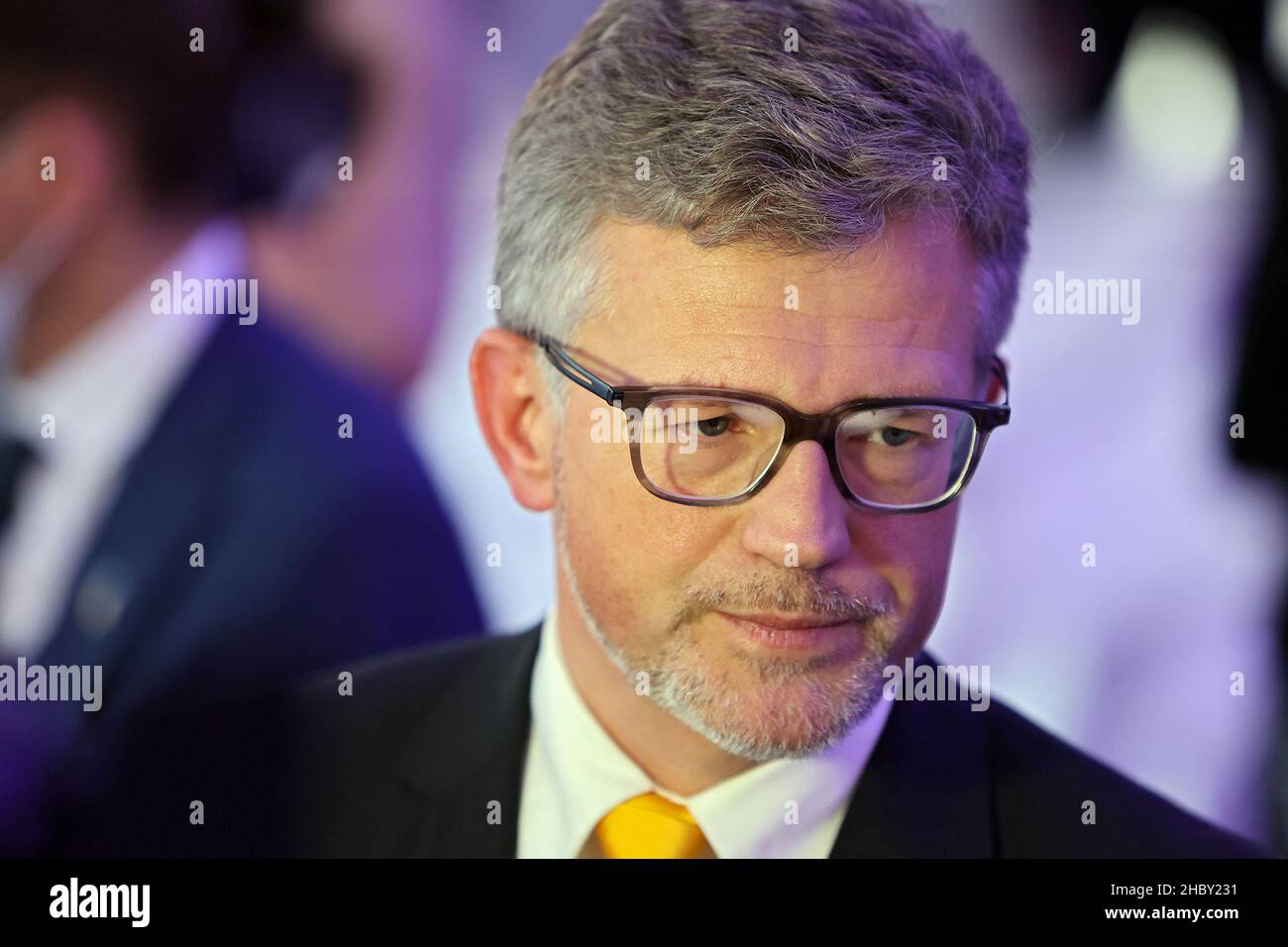 HUTA, UKRAINE - DECEMBER 21, 2021 - An attendee is pictured during the ...