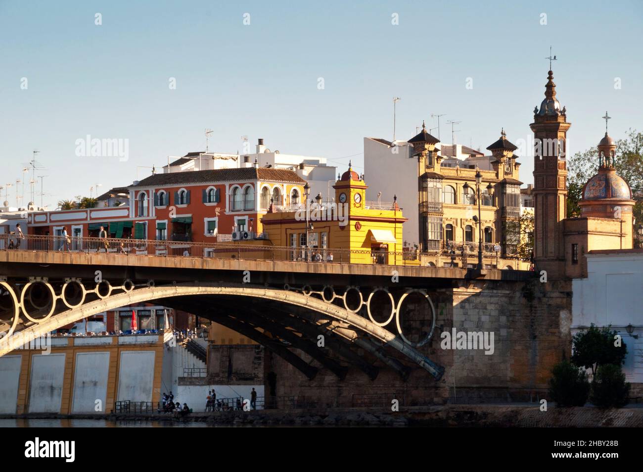 The Puente de Isabell II or Triana Bridge in Seville, Spain Stock Photo ...