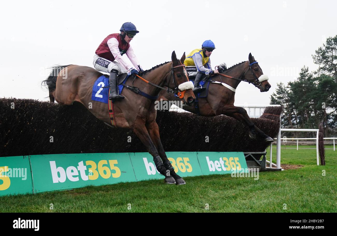 Scene Not Herd ridden by Jonathan Burke clear a fence before going on ...