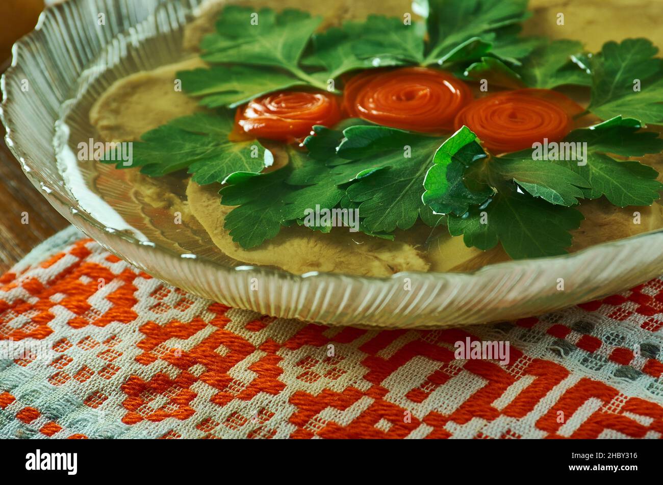 Swedish Jellied Veal kalvsylta . Scandinavian Christmas cuisine ...