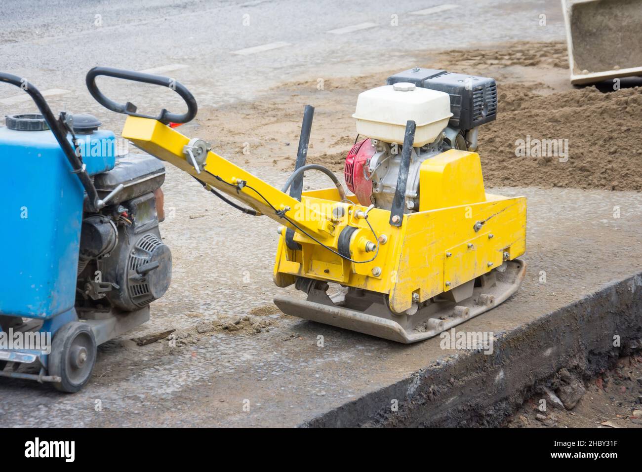 Manual compactor hi-res stock photography and images - Alamy