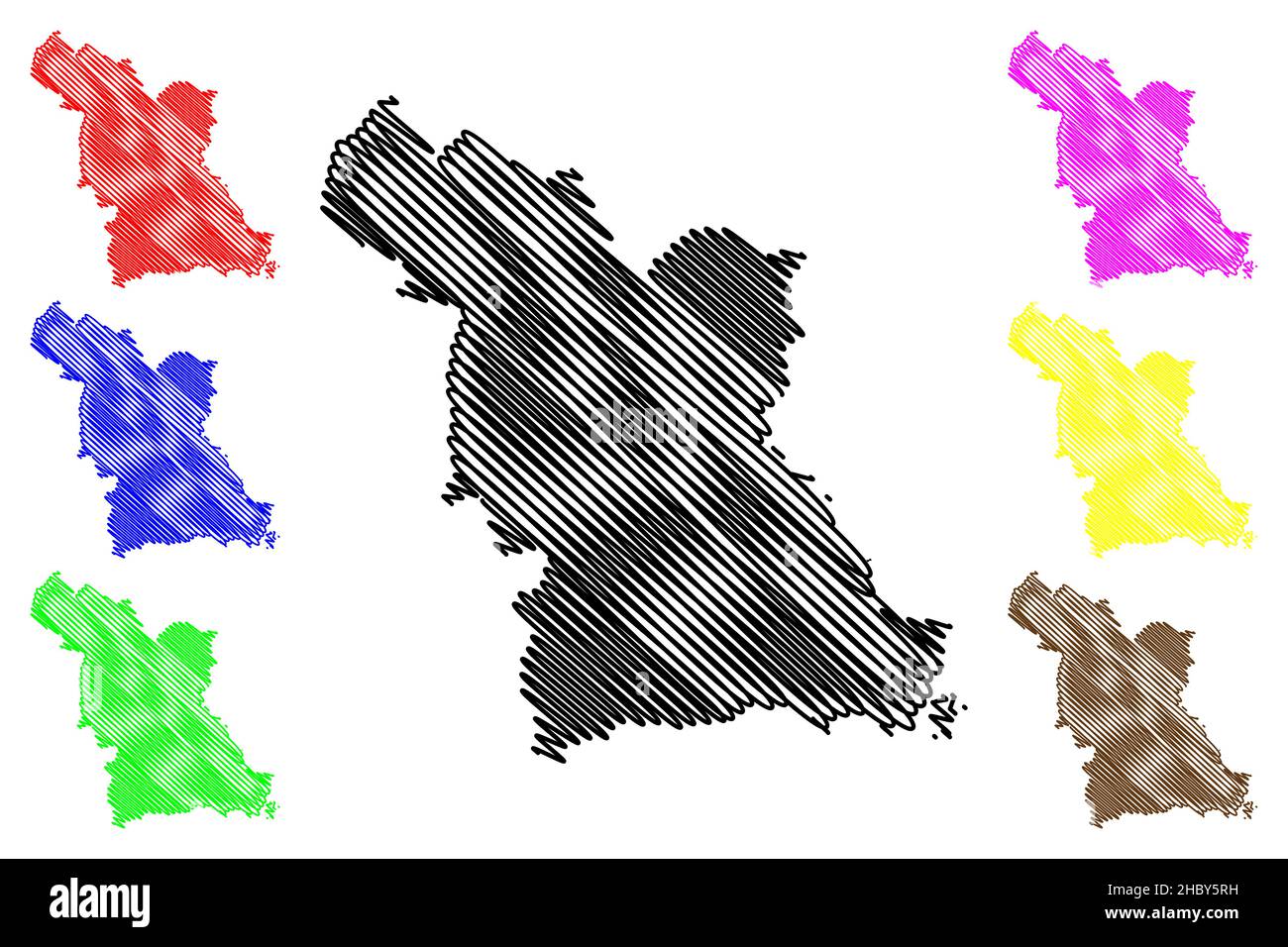Nabarangpur district (Odisha State, Republic of India) map vector ...