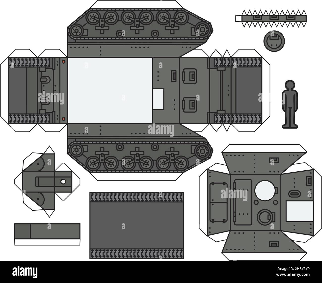Printable Paper Gun Templates