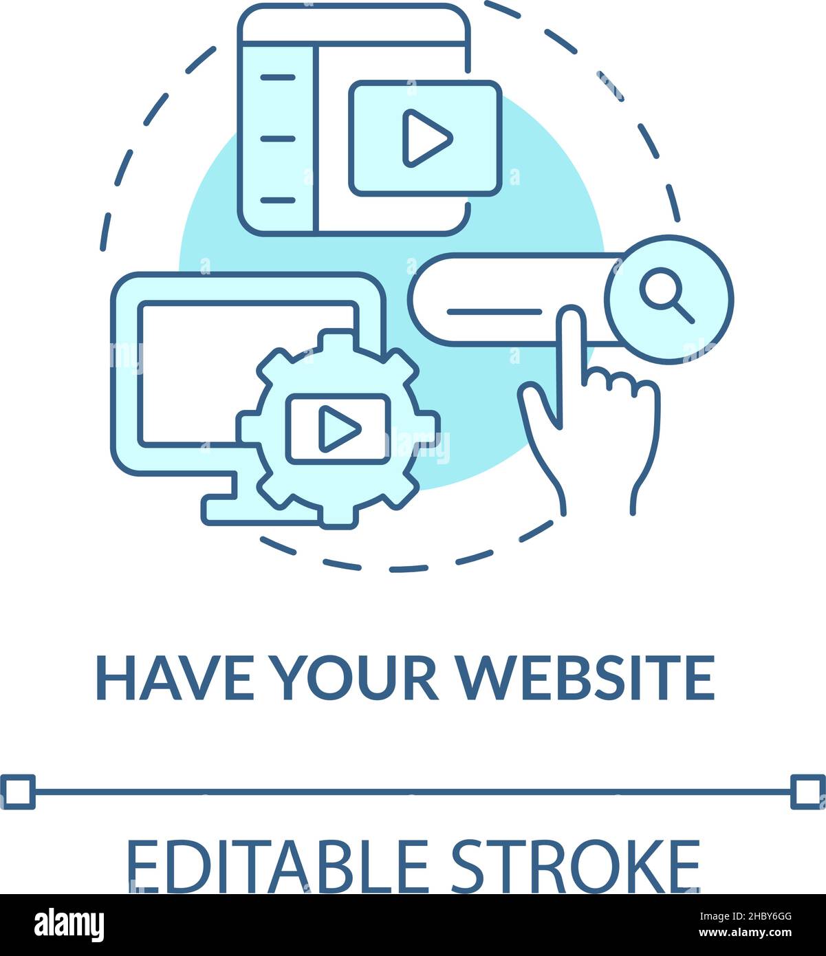 Website subscription icon linear Stock Vector Images - Alamy