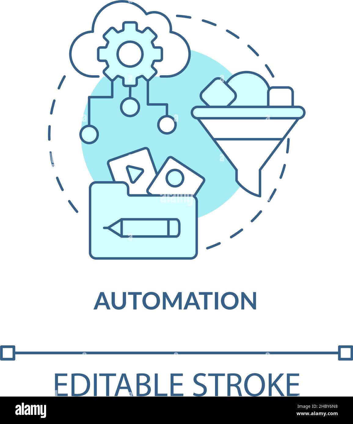 Automation Blue Concept Icon Stock Vector Image And Art Alamy