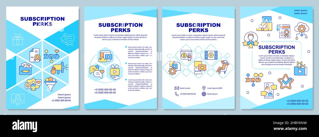 Subscription perks brochure template Stock Vector Image & Art - Alamy