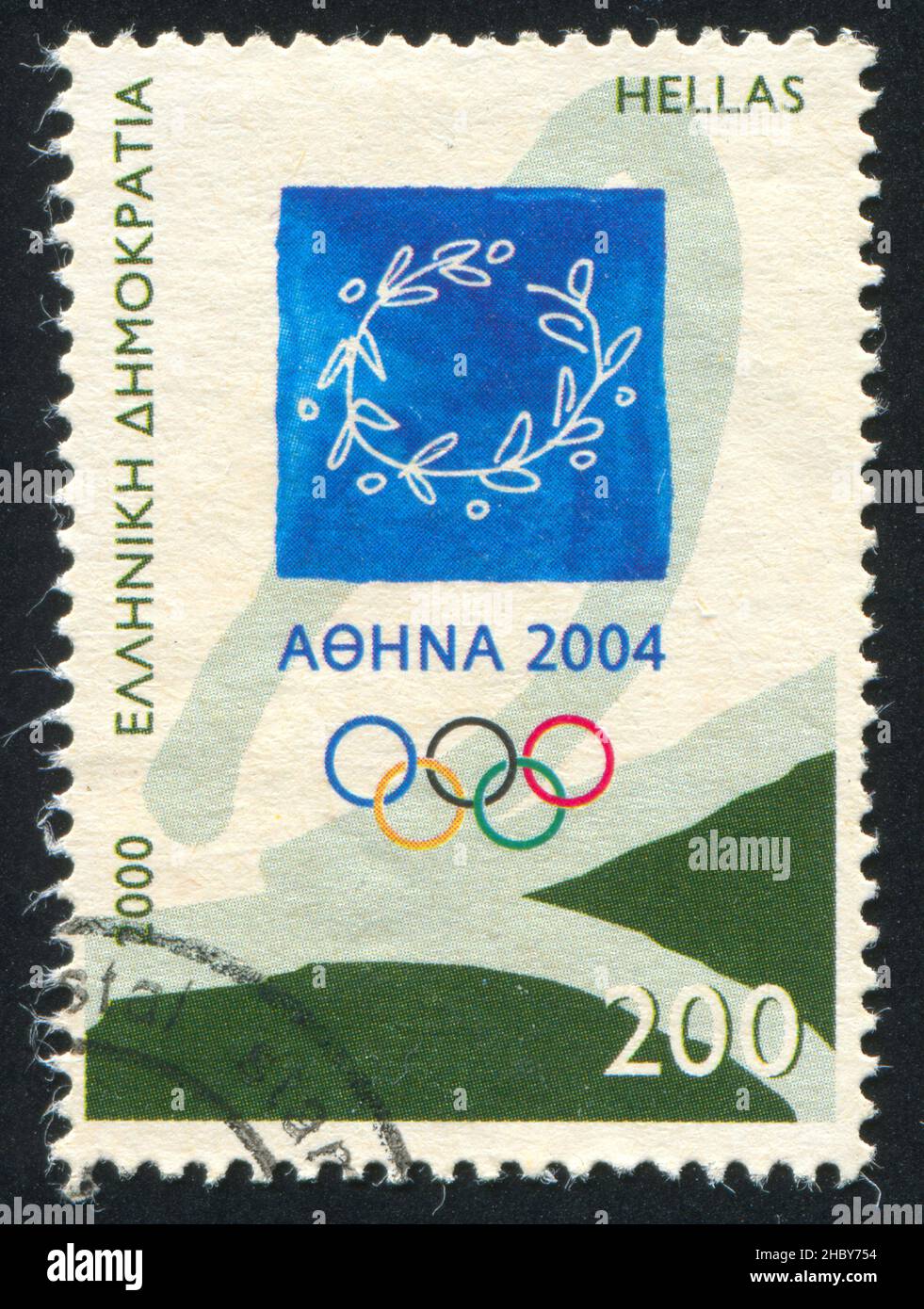 GREECE - CIRCA 2000: stamp printed by Greece, shows Emblem of 2004 ...