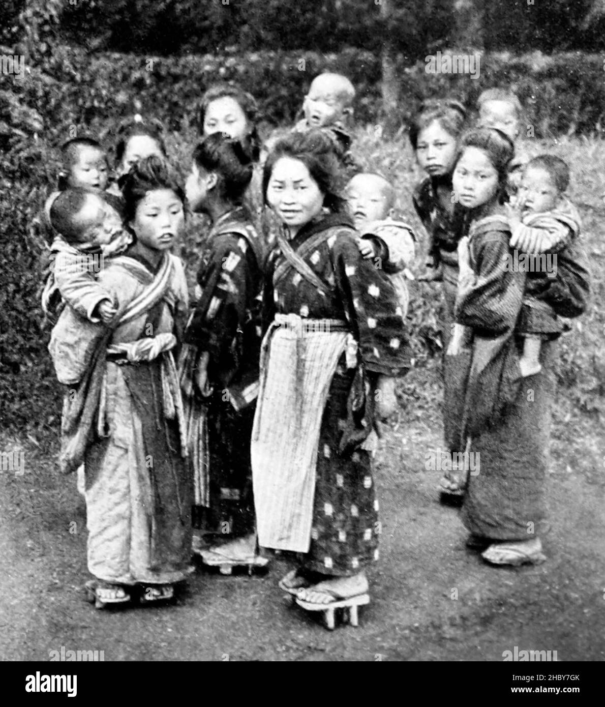 Japanese children, Japan, early 1900s Stock Photo - Alamy
