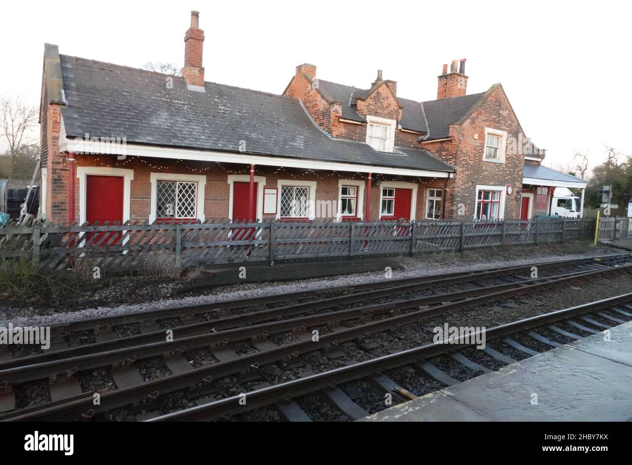 Howden railway station, showing old station masters house, now a ...
