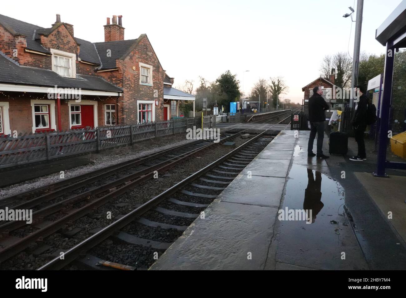 Howden railway station, showing old station masters house, now a ...