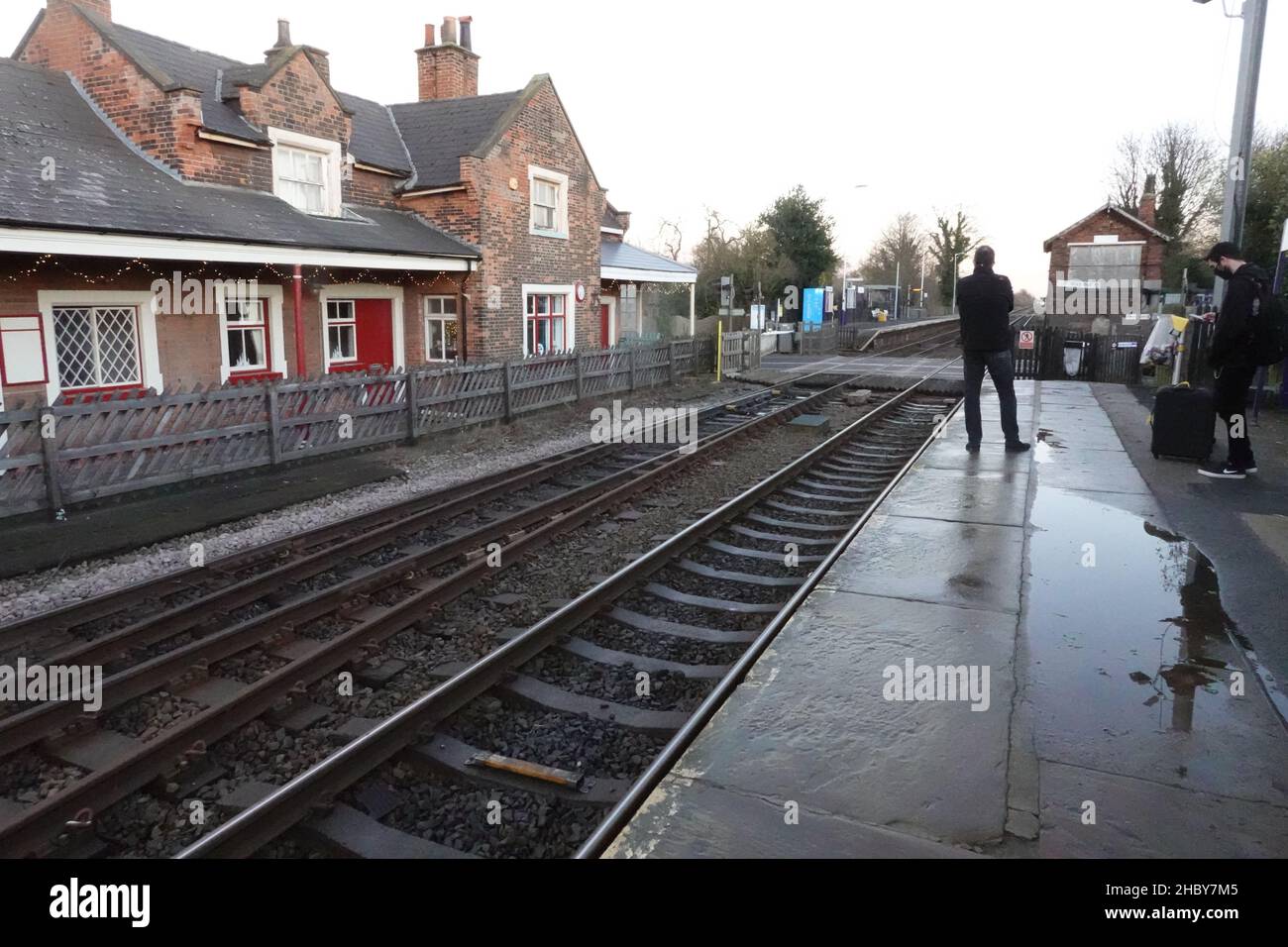 Howden railway station, showing old station masters house, now a ...