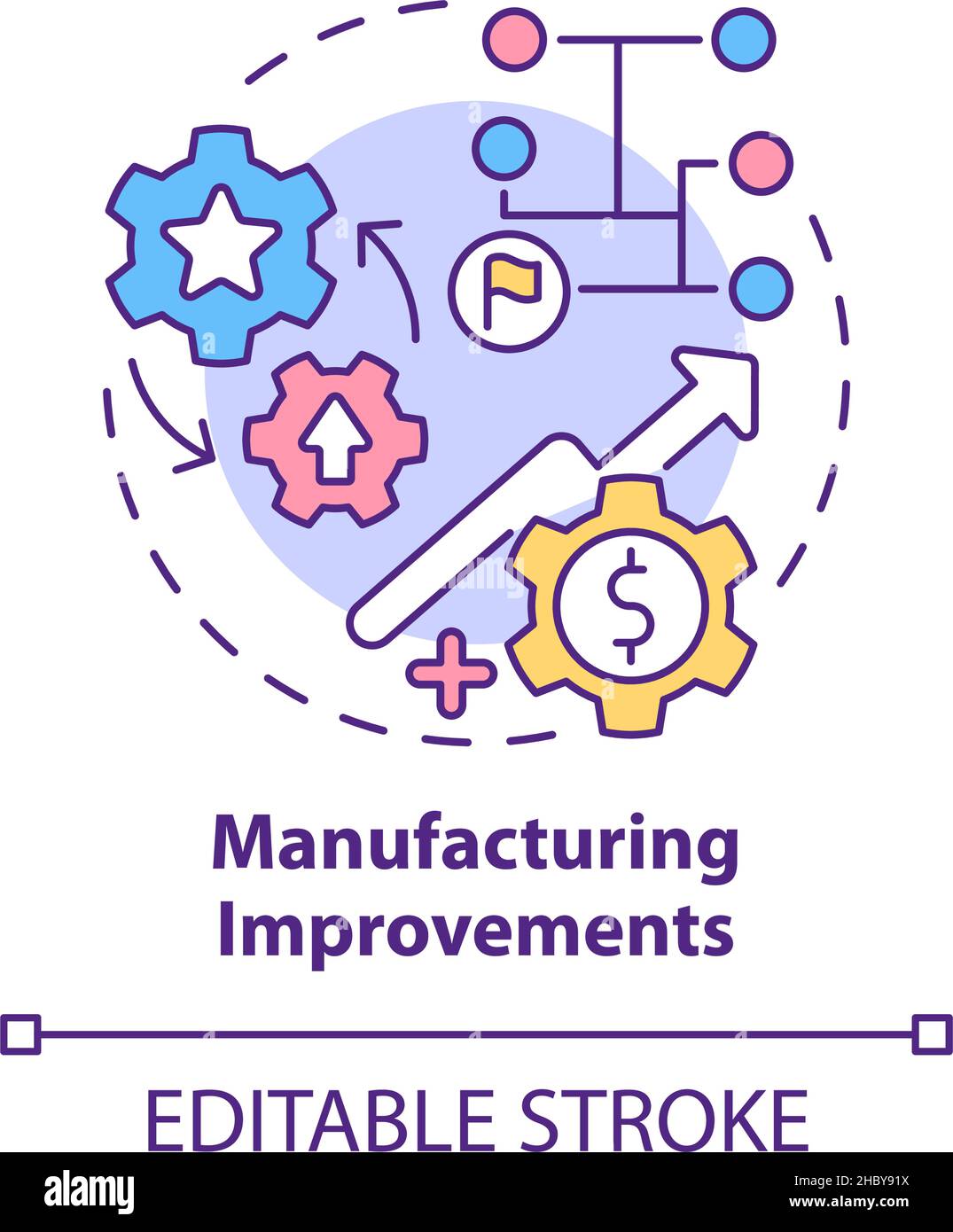 Manufacturing improvements concept icon Stock Vector Image & Art - Alamy