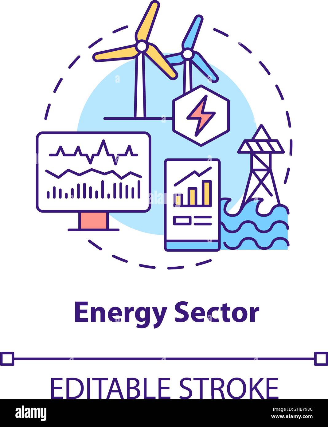 Energy sector concept icon Stock Vector Image & Art - Alamy
