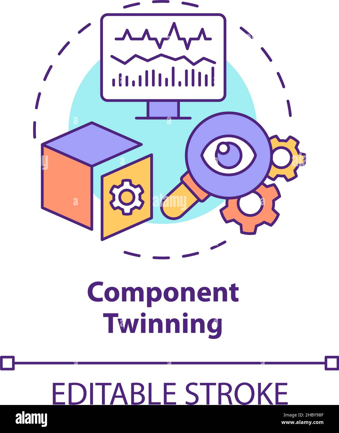 Component twinning concept icon Stock Vector Image & Art - Alamy