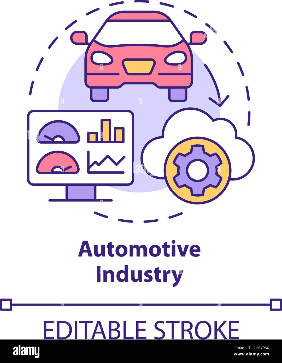 Automotive industry concept icon Stock Vector Image & Art - Alamy