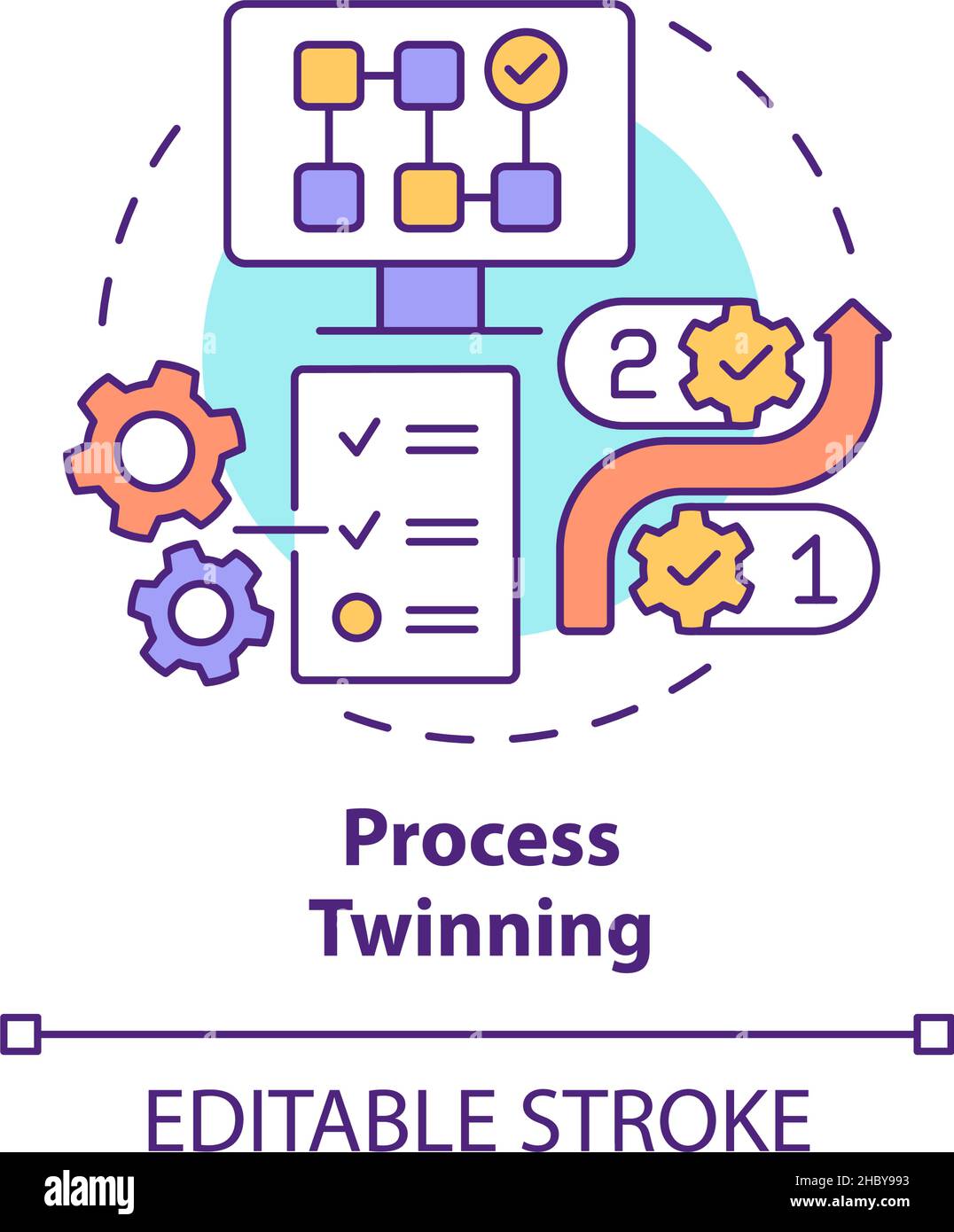 Business process simulation Stock Vector Images - Alamy
