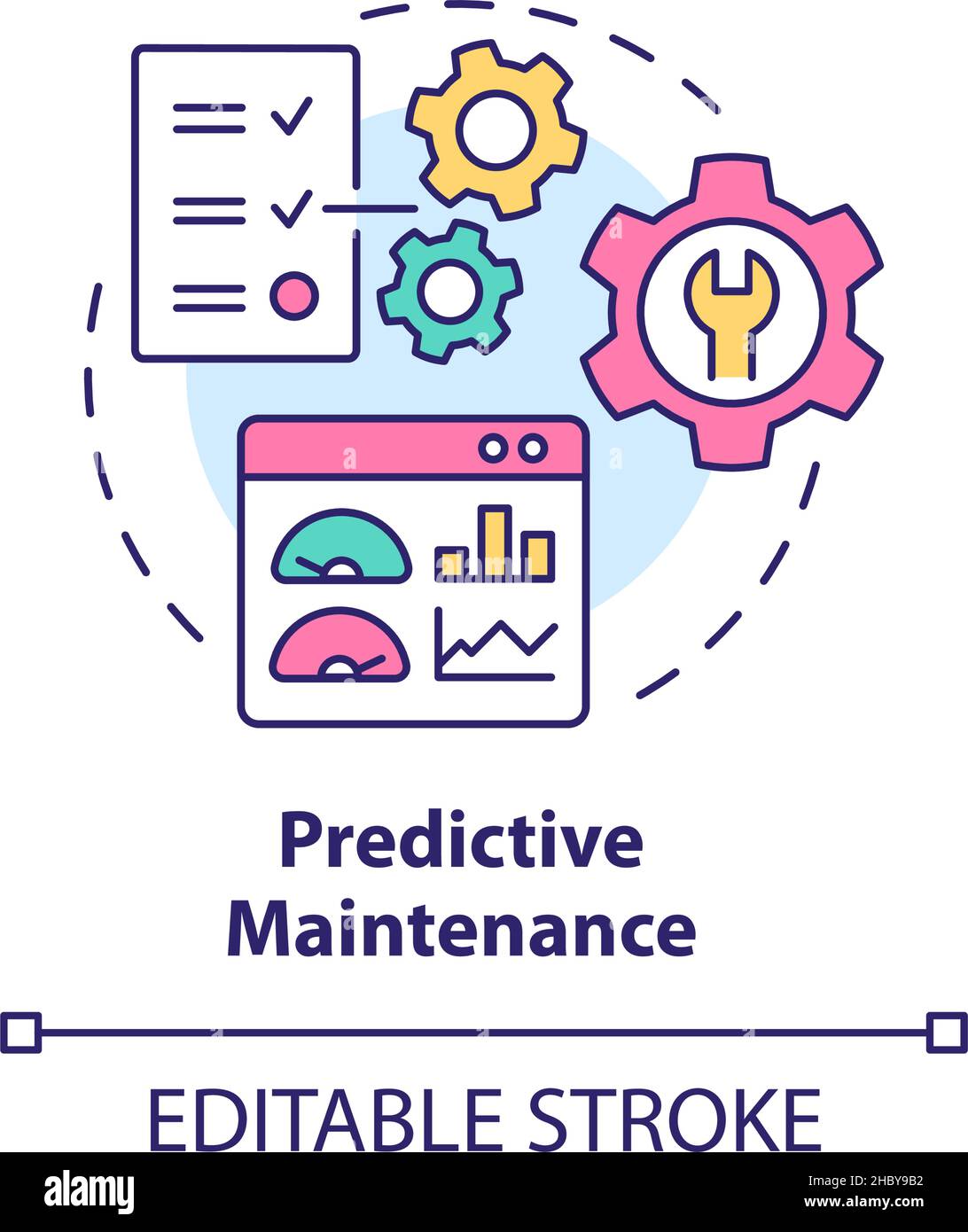 Predictive maintenance concept icon Stock Vector Image & Art - Alamy