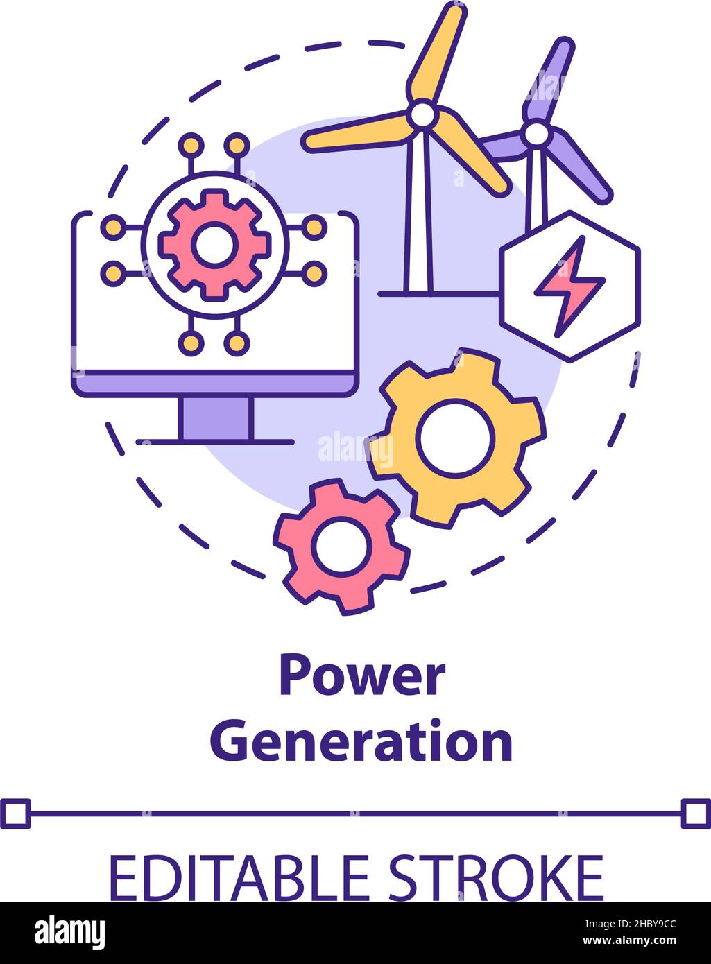 Power generation concept icon Stock Vector Image & Art - Alamy