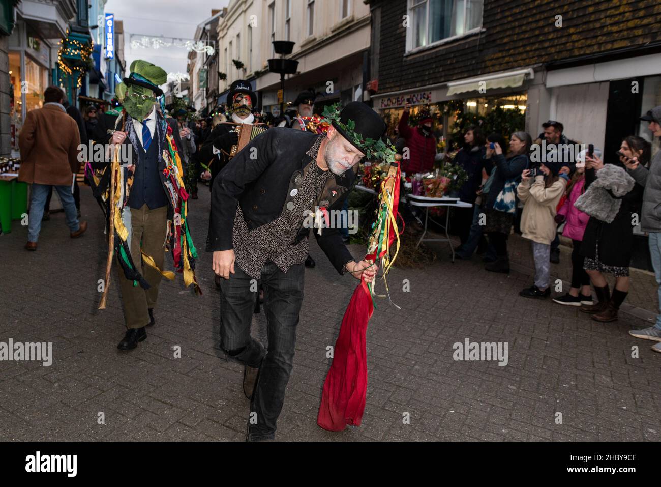 Musicians in The Raffidy Dumitz band leading the Montol Festival parade ...