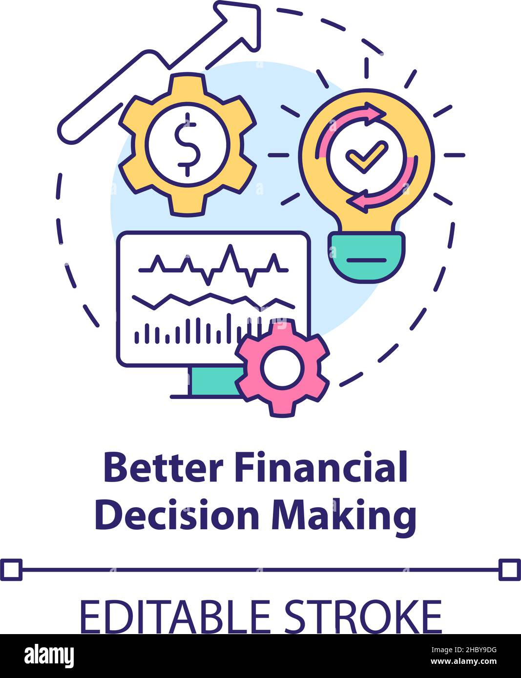 Better financial decision making concept icon Stock Vector Image & Art ...