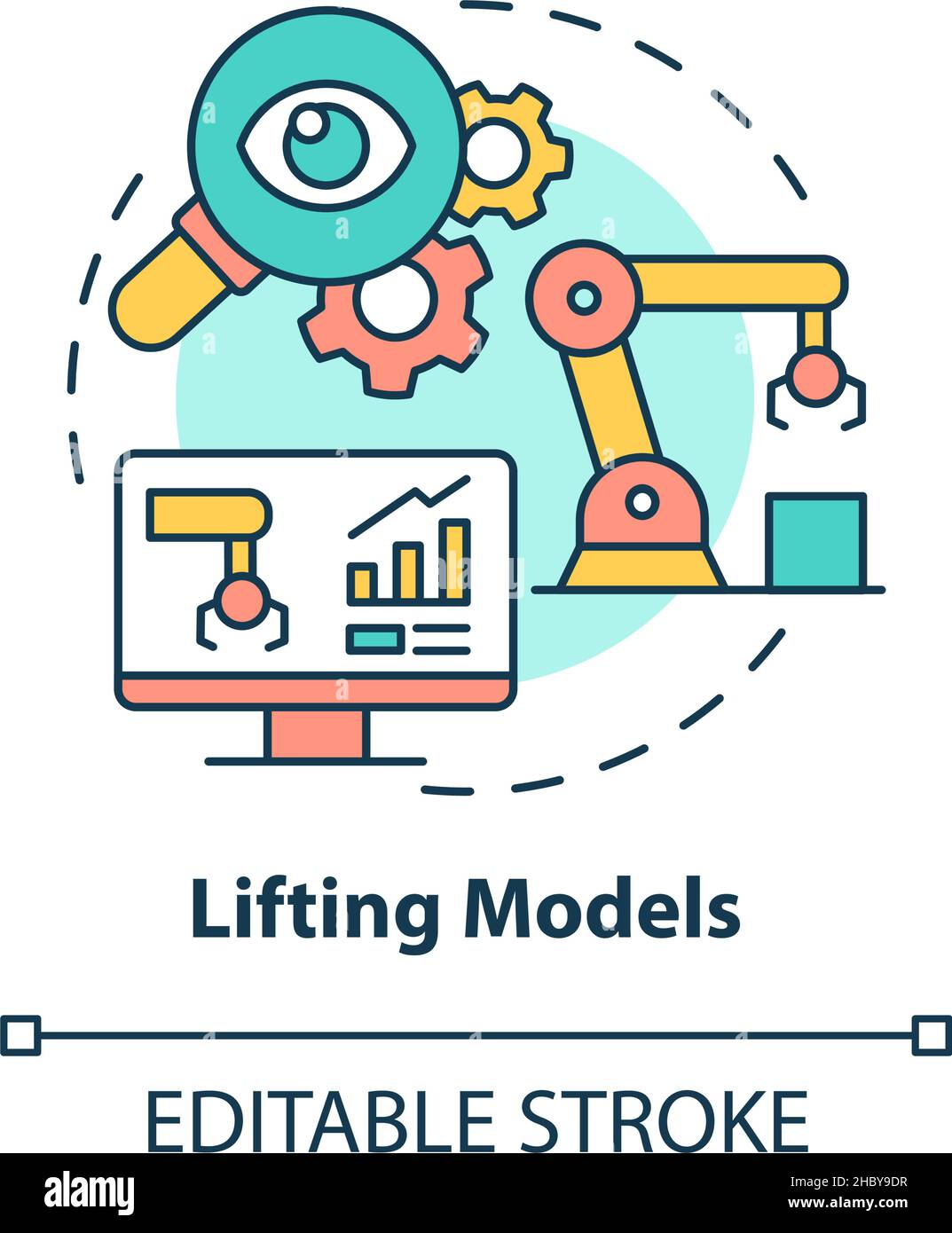 Lifting models concept icon Stock Vector Image & Art - Alamy