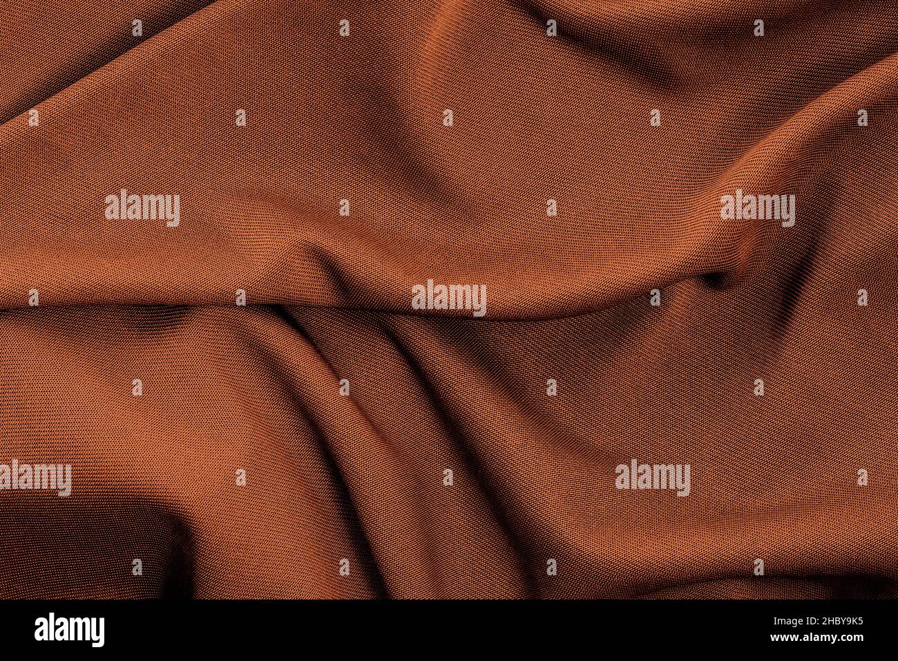 Luxurious golden color folded silk fabric for texture background Stock ...