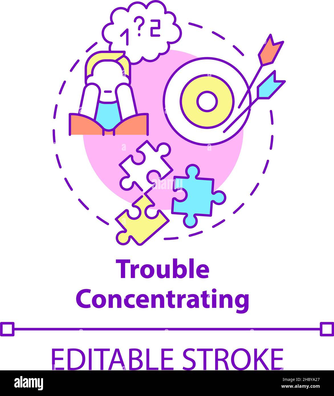 Concentration concentrating Stock Vector Images - Alamy