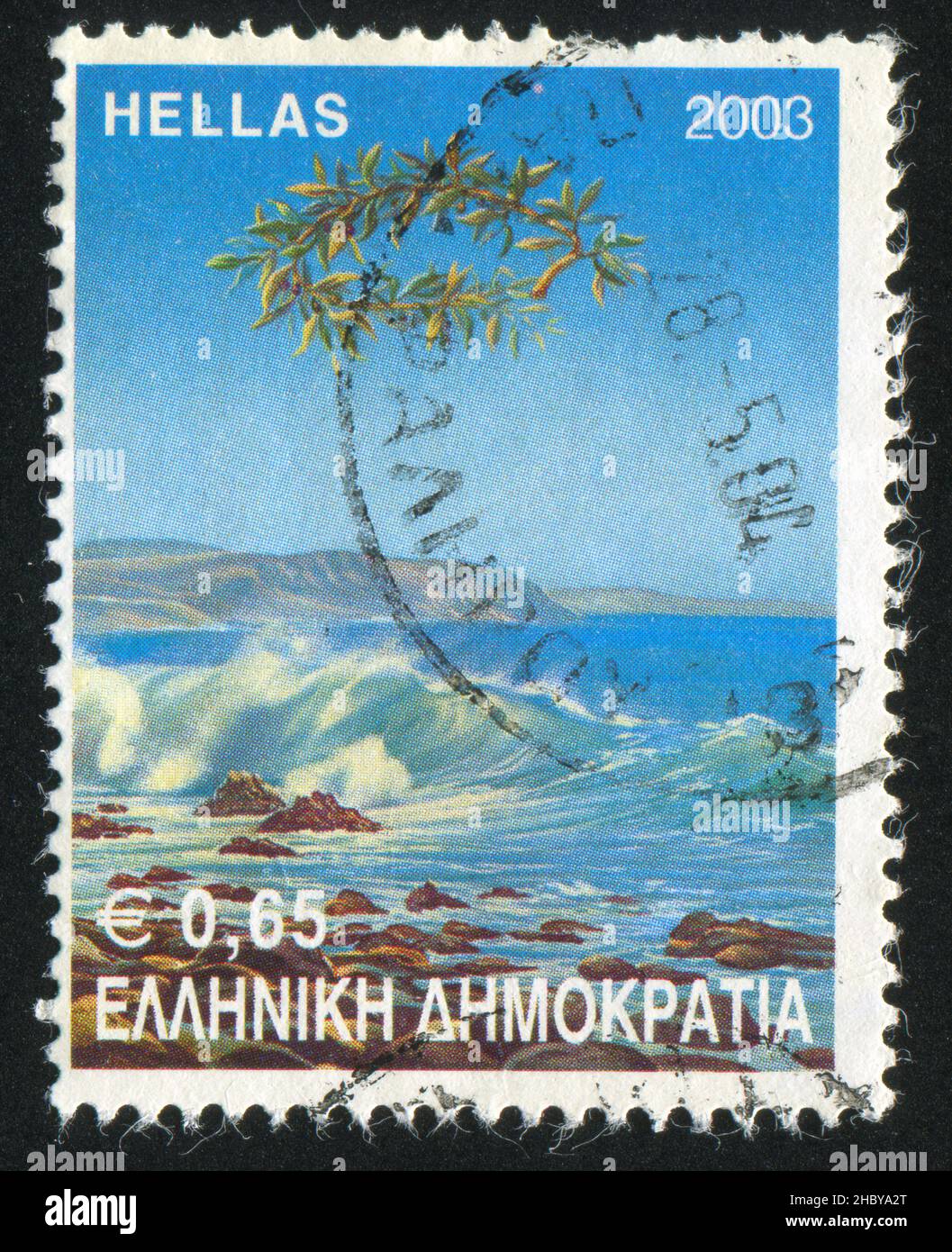 GREECE - CIRCA 2003: stamp printed by Greece, shows Laurel wreath over ...