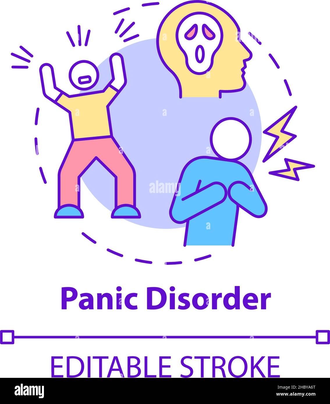 Panic disorder concept icon Stock Vector Image & Art - Alamy