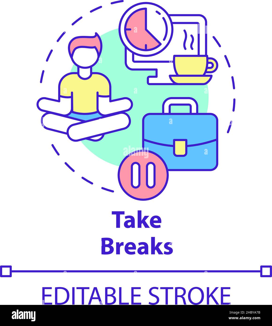Take breaks concept icon Stock Vector Image & Art - Alamy Take breaks concept icon Stock Vector Image & Art - Alamy