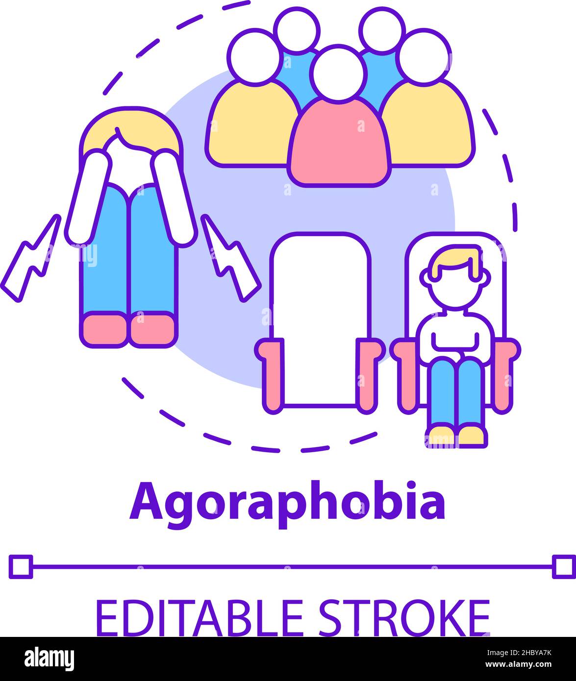 Agoraphobia symbol Stock Vector Images - Alamy