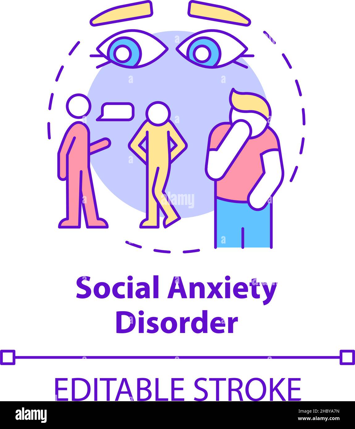 Social anxiety disorder concept icon Stock Vector Image & Art - Alamy