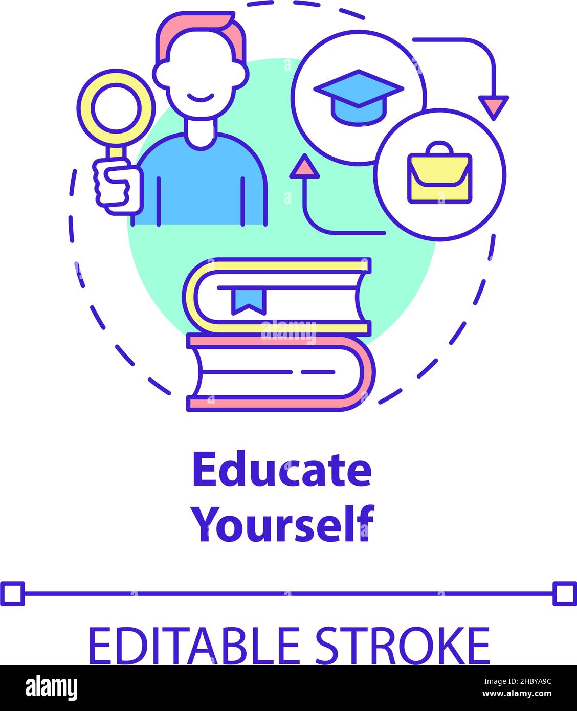 Educate yourself concept icon Stock Vector Image & Art - Alamy